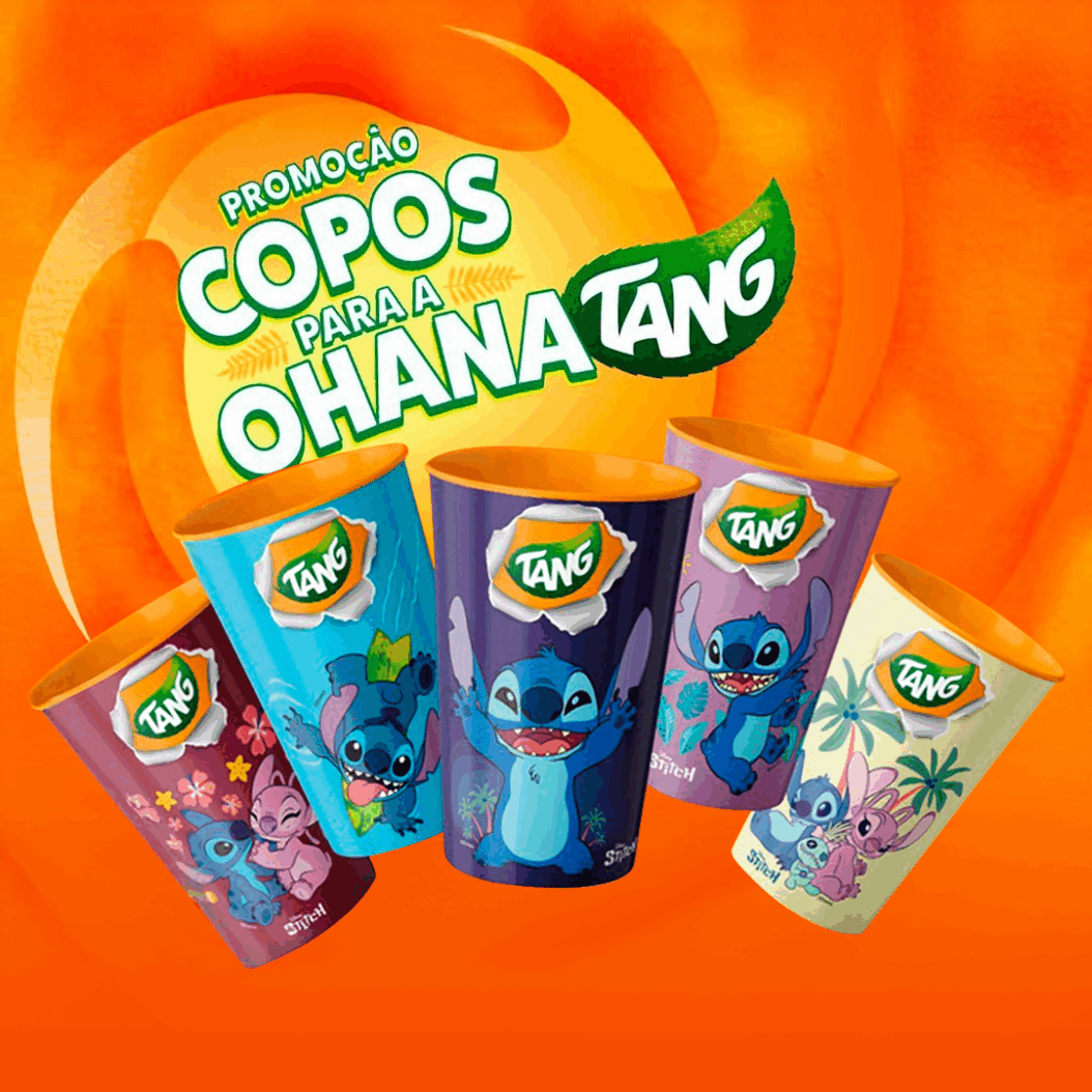 Tang lança promoçãode copos colecionáveiscoleção Lilo & Stitch ...